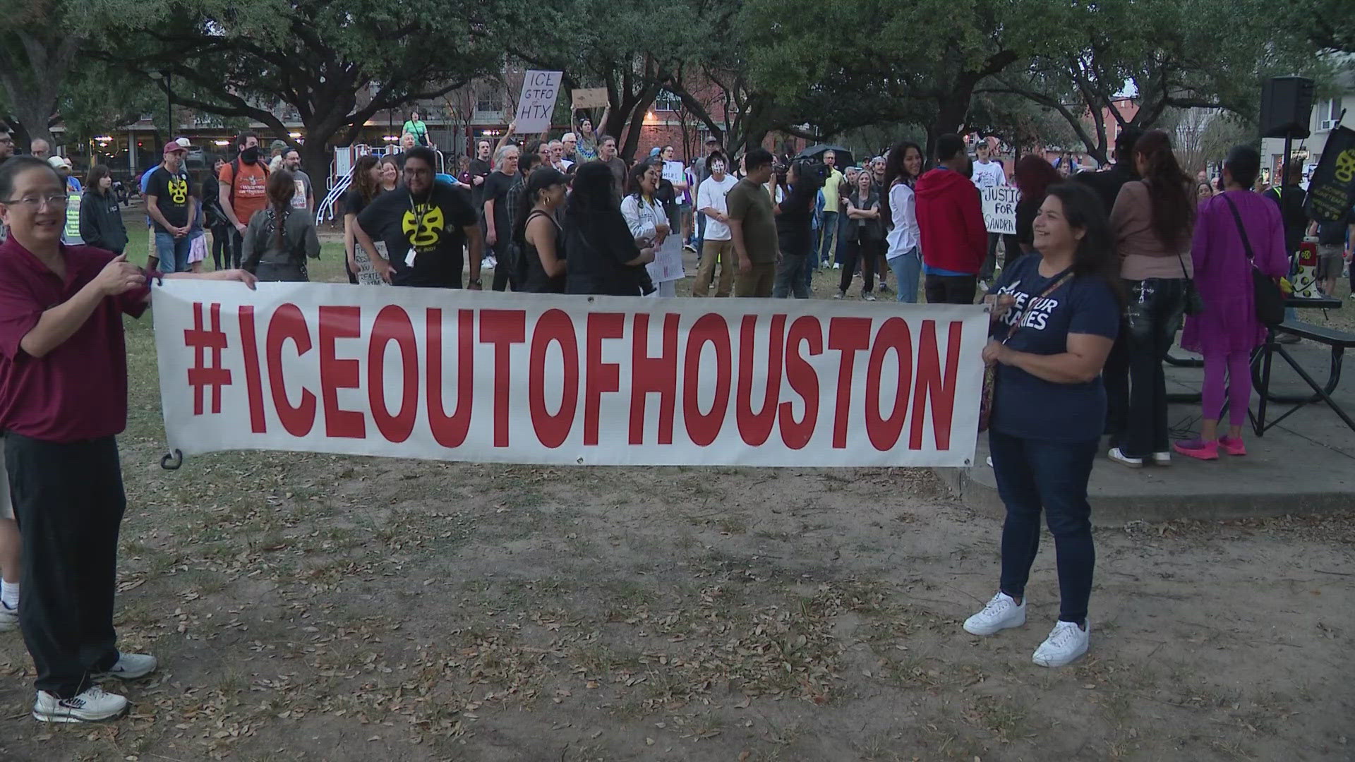 ICE protesters take to Houston streets