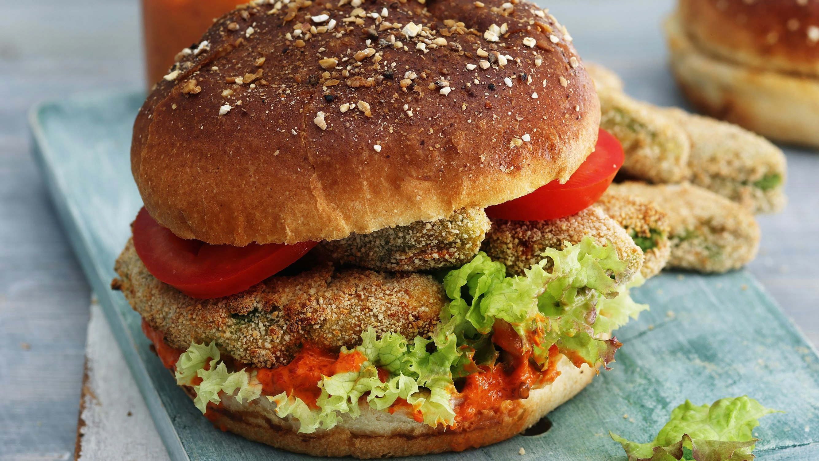 Fried-Avocado-Burger – einfach & schnell aus'm Airfryer