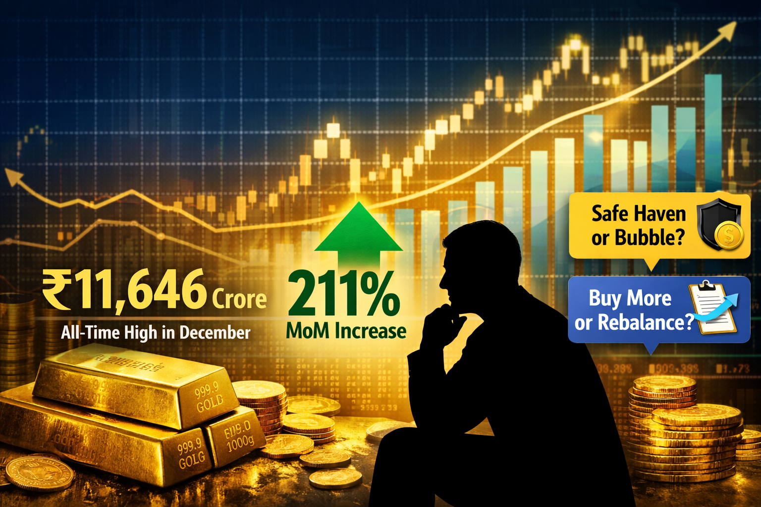 Gold ETF inflows hit all-time high of Rs 11,646 crore in December, up ...