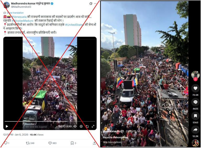 Old clip misrepresented as supporters of ousted Venezuelan leader ...