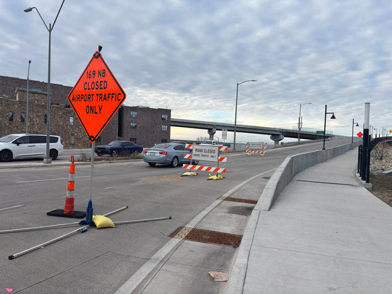 NB US 169 highway traffic to reopen near downtown airport, single-lane ...