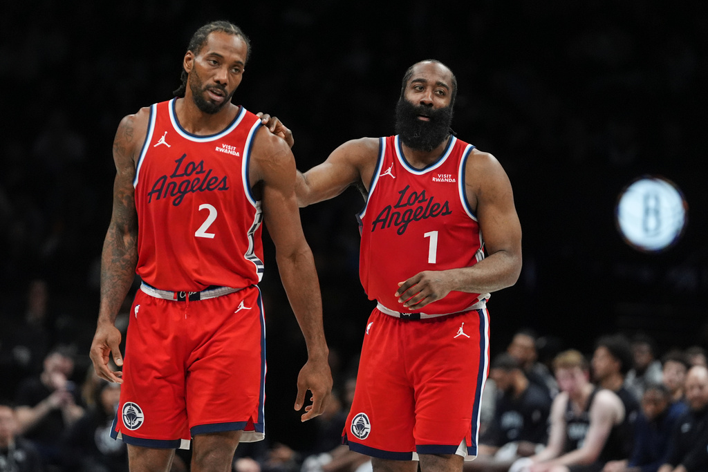 Harden scores 31, Leonard has 26 and the Clippers beat the Nets 121-105