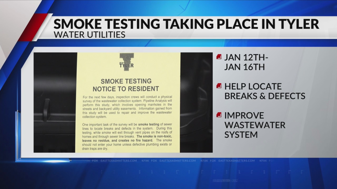 Tyler Water Utilities initiating smoke test next week