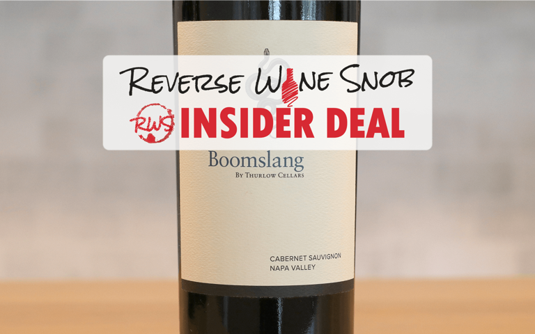 Insider deal! Save XX% on 94-point Boomslang Napa Cabernet!