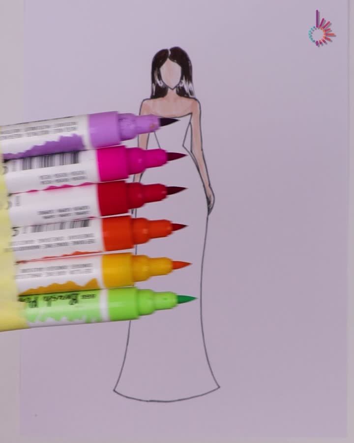 Satisfying dress art with one trick👗🎨