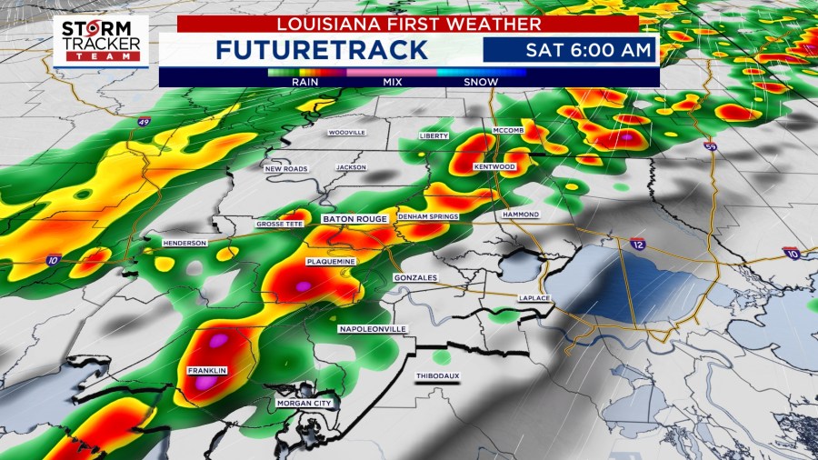 Baton Rouge weather: Strong storms remain possible through Saturday morning