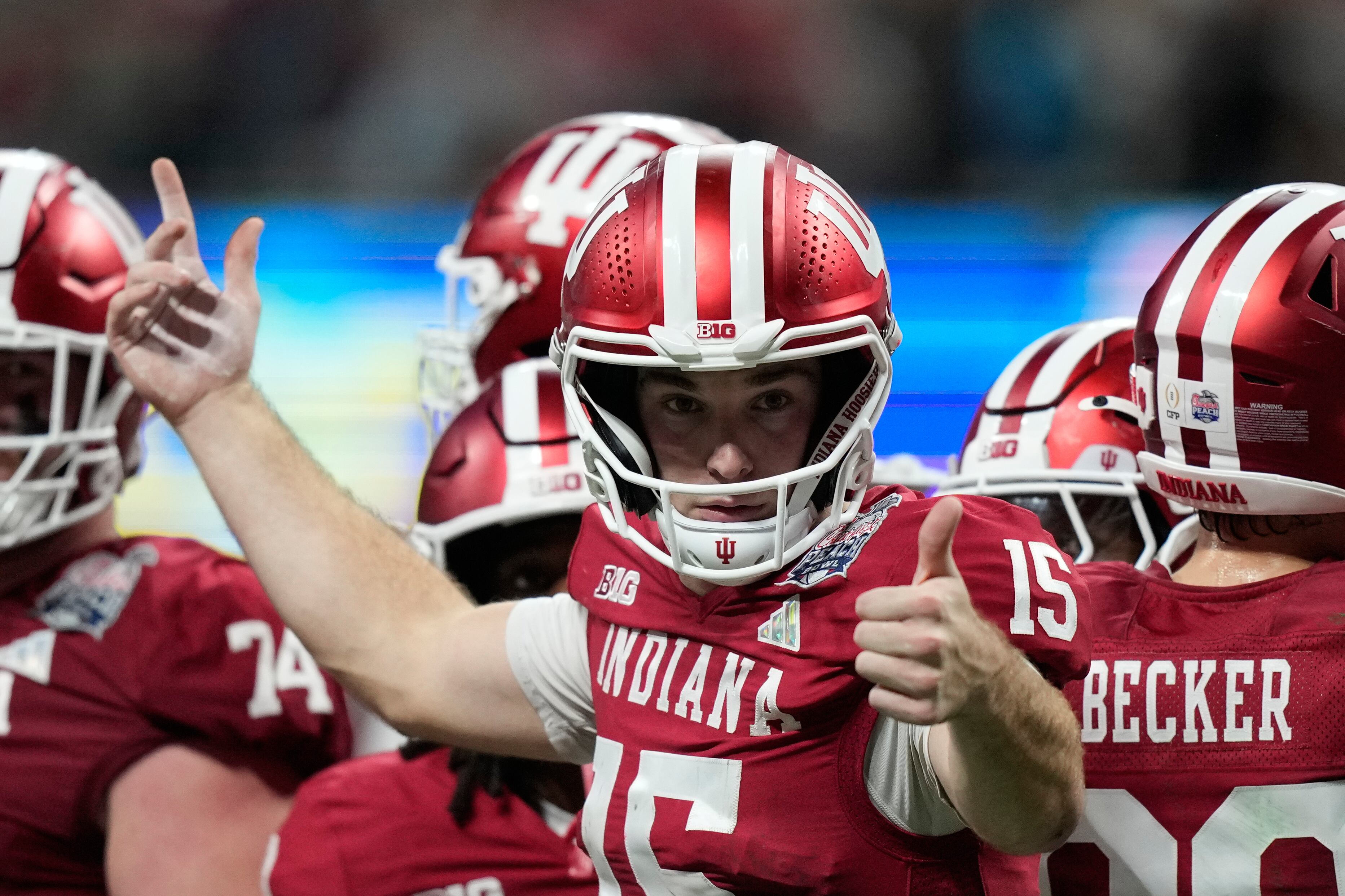 No. 1 Indiana dominates No. 5 Oregon 56-22 to win Peach Bowl, advance ...