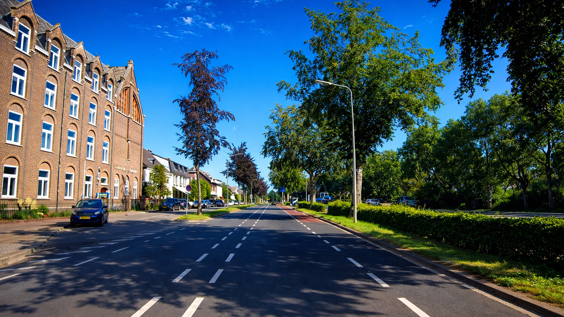 A scenic road through South Limburg countryside