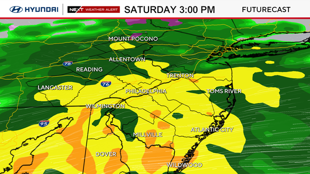 Rainy Saturday in Philadelphia area ahead of cool, windy Eagles game ...