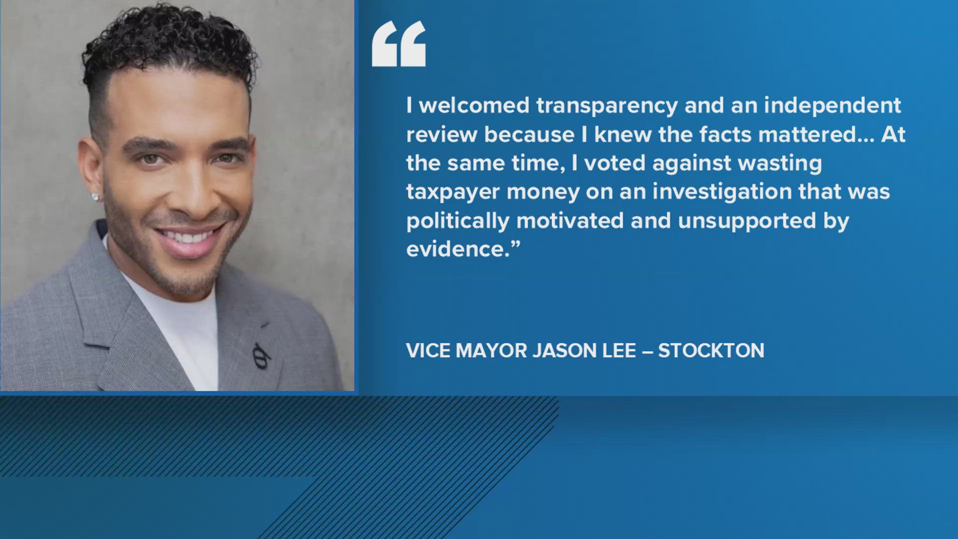 Stockton vice mayor Jason Lee cleared after city investigation into ...