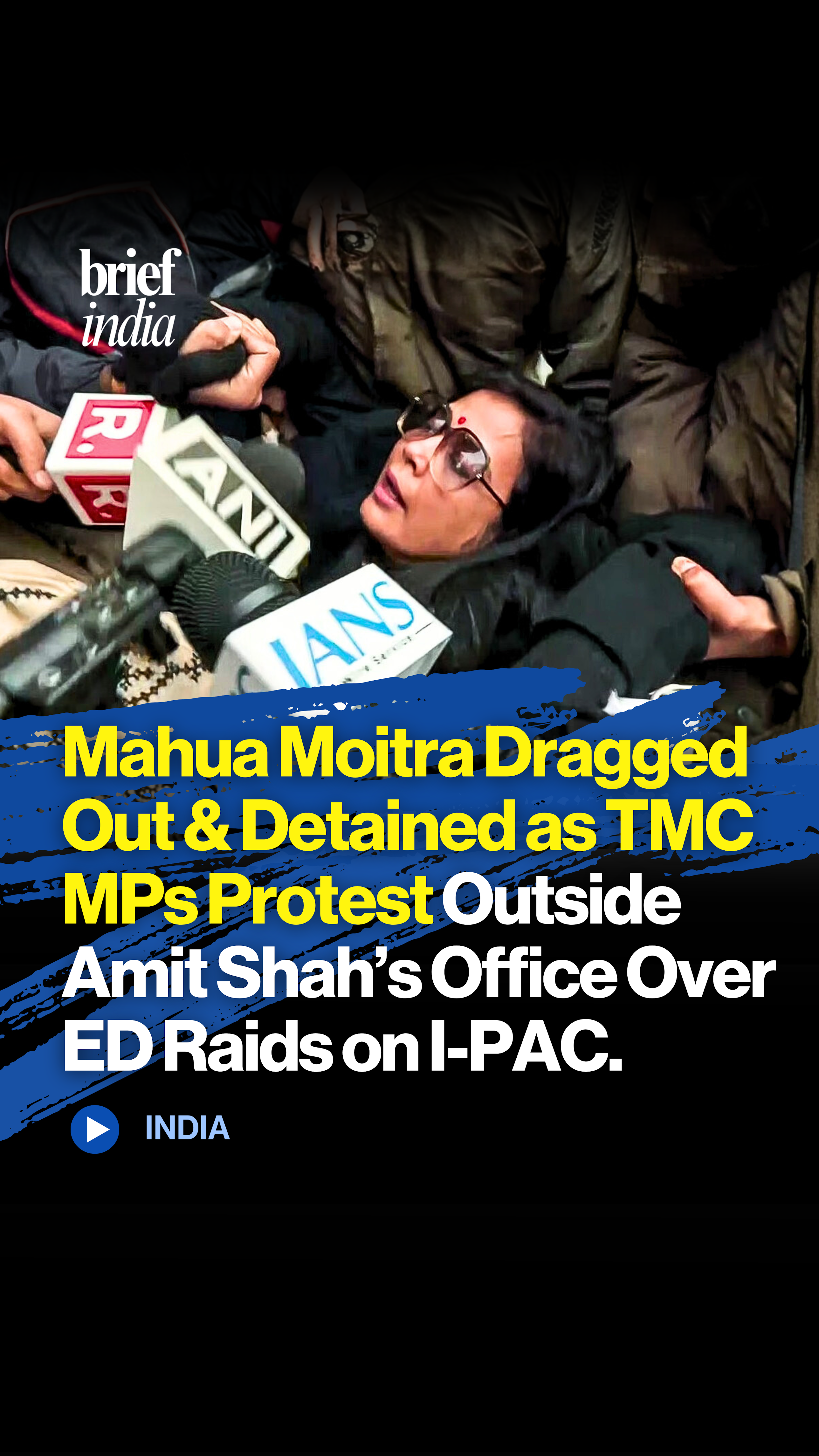 Mahua Moitra detained as TMC MPs protest outside Amit Shah’s office ...