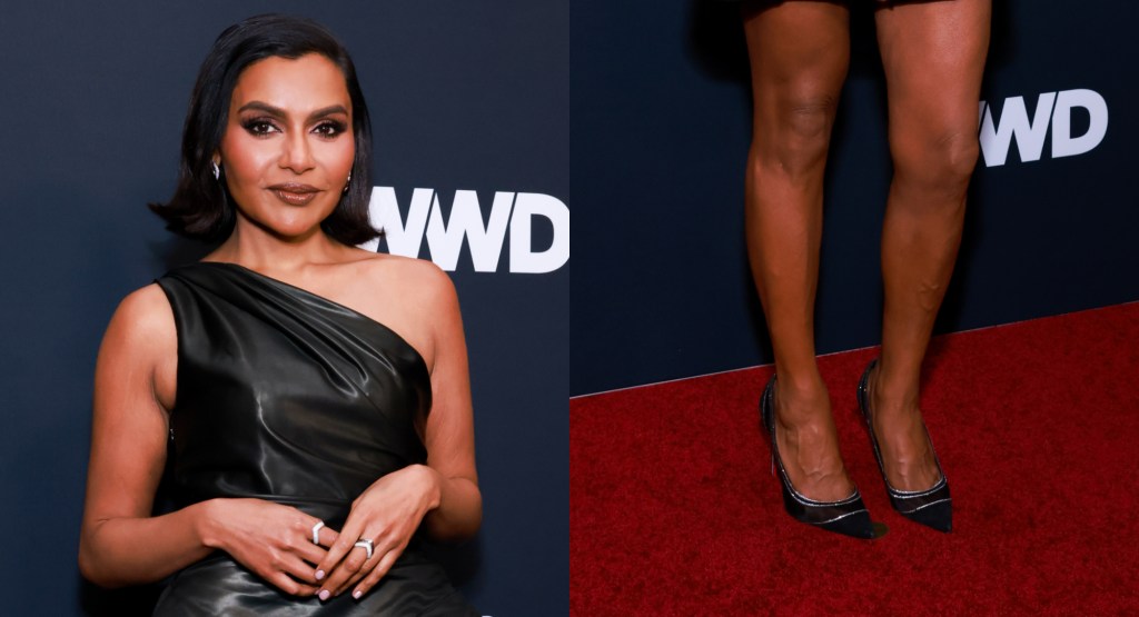 Mindy Kaling's sparkling Louboutins command attention on the WWD Style ...
