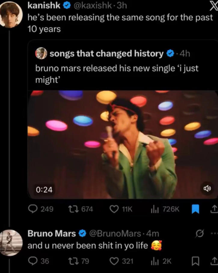 Did Bruno Mars reply to a 'hate comment' with hate? ARMY believe singer ...