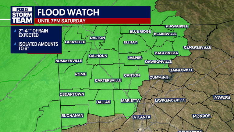 Live: Rain causing power outages, other issues across North Georgia