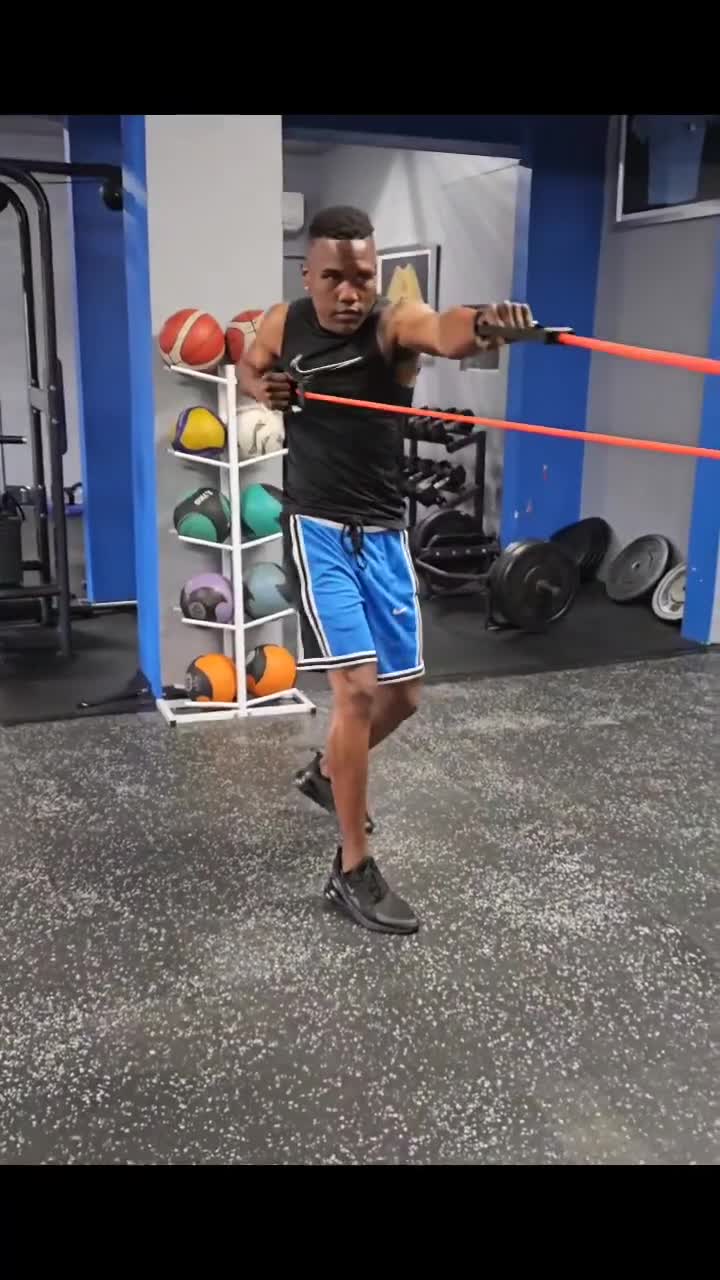 IBF champion Subriel Matias fortifies his power on the resistance bands ...