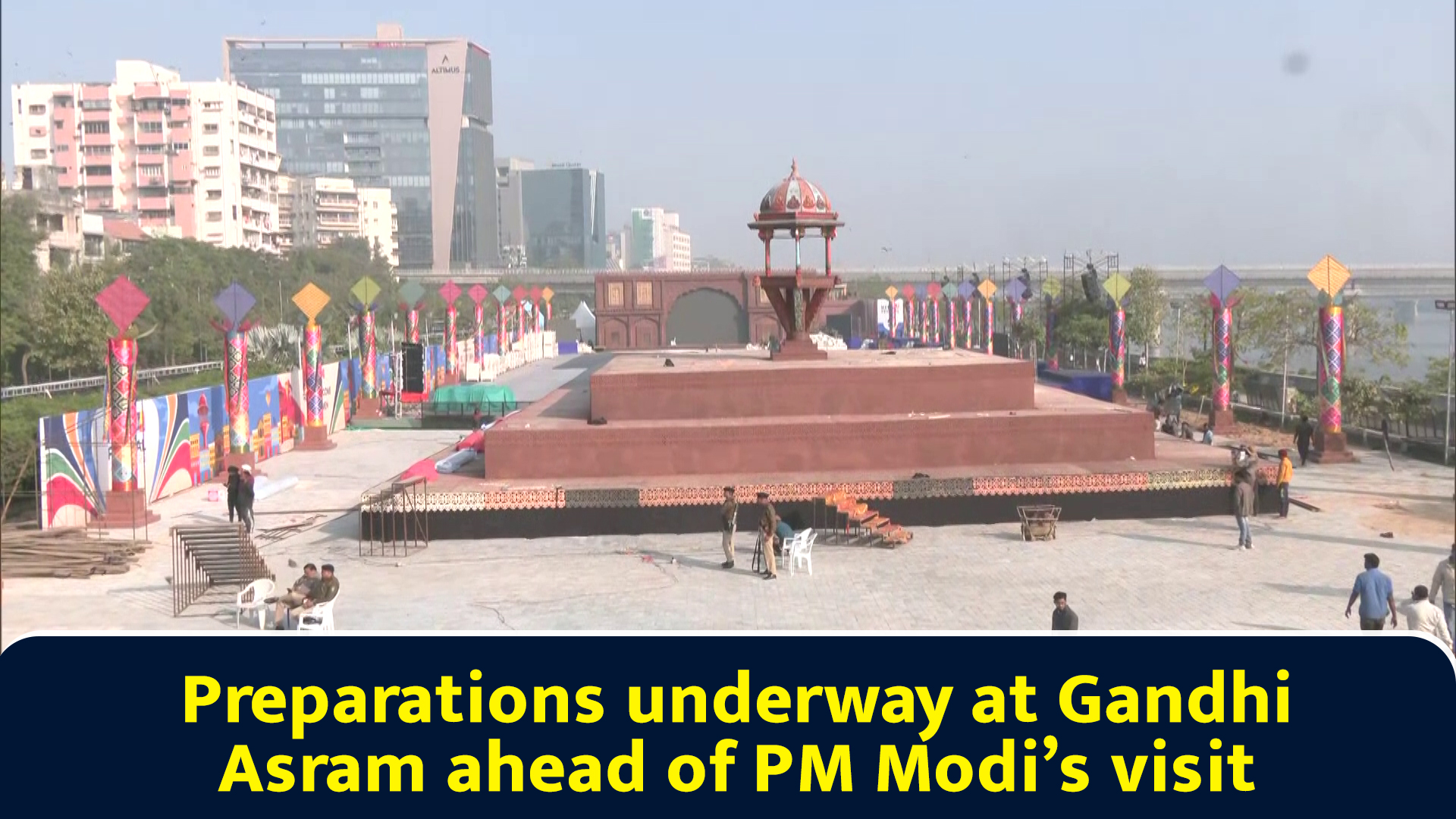 Preparations underway at Gandhi Asram ahead of PM Modi’s visit