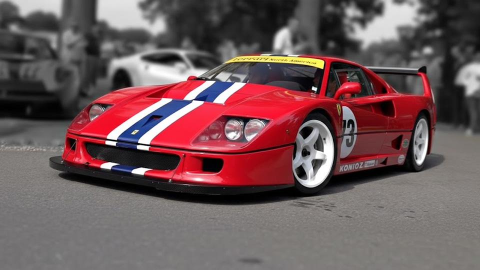 Ferrari F40 Competizione straight pipe sound