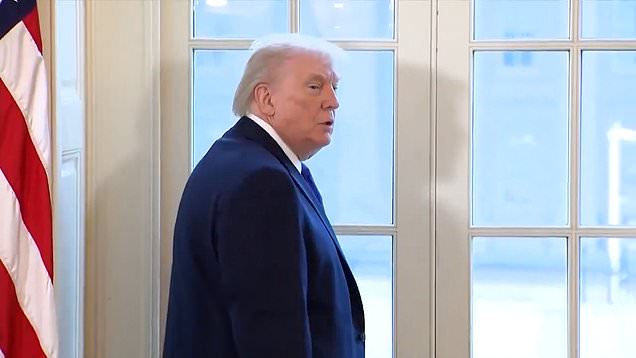 Trump randomly pauses meeting with oil companies to get up and look out ...