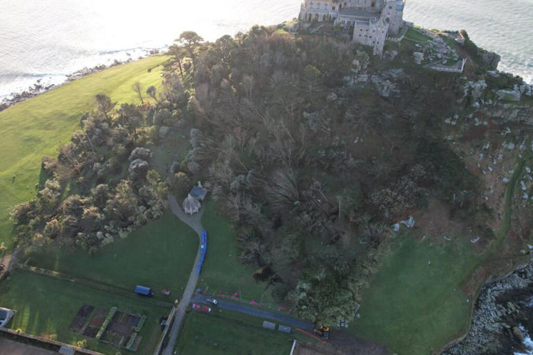 Nearly 100 trees blown down at St Michael’s Mount due to Storm Goretti