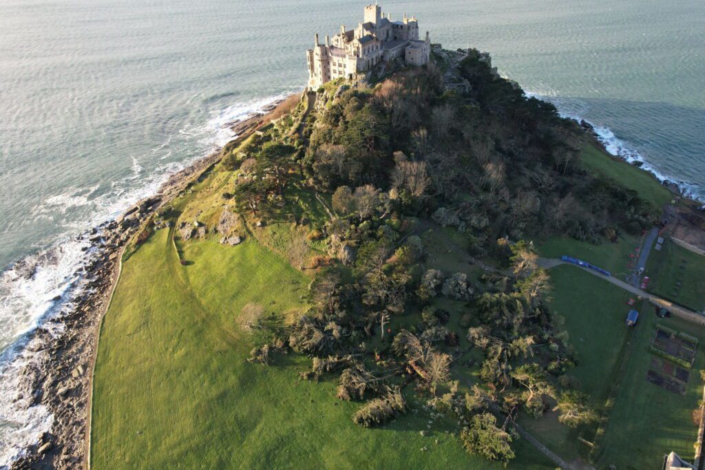 Nearly 100 trees blown down at St Michael’s Mount due to Storm Goretti