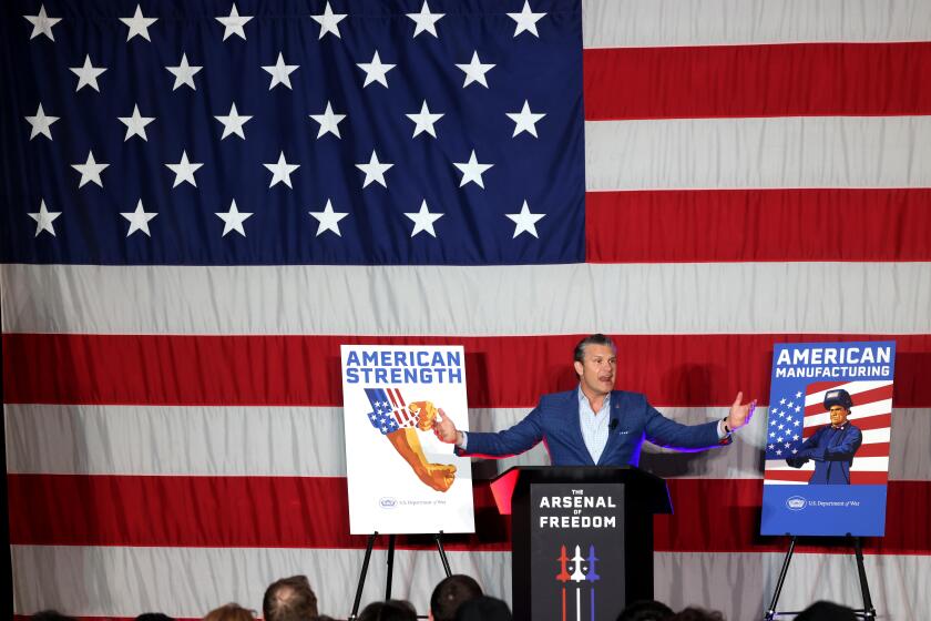 Secretary of Defense Pete Hegseth tours Long Beach rocket factory