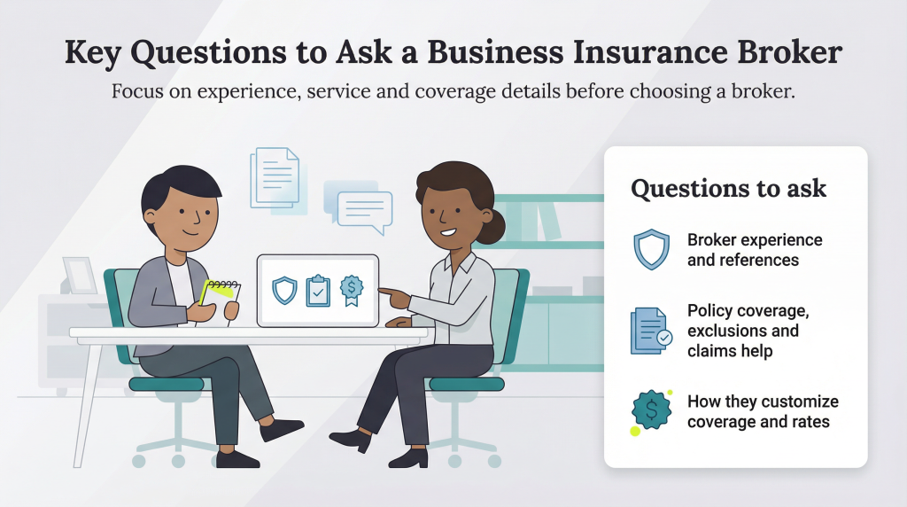 Looking for business insurance? 10 questions to ask a prospective broker