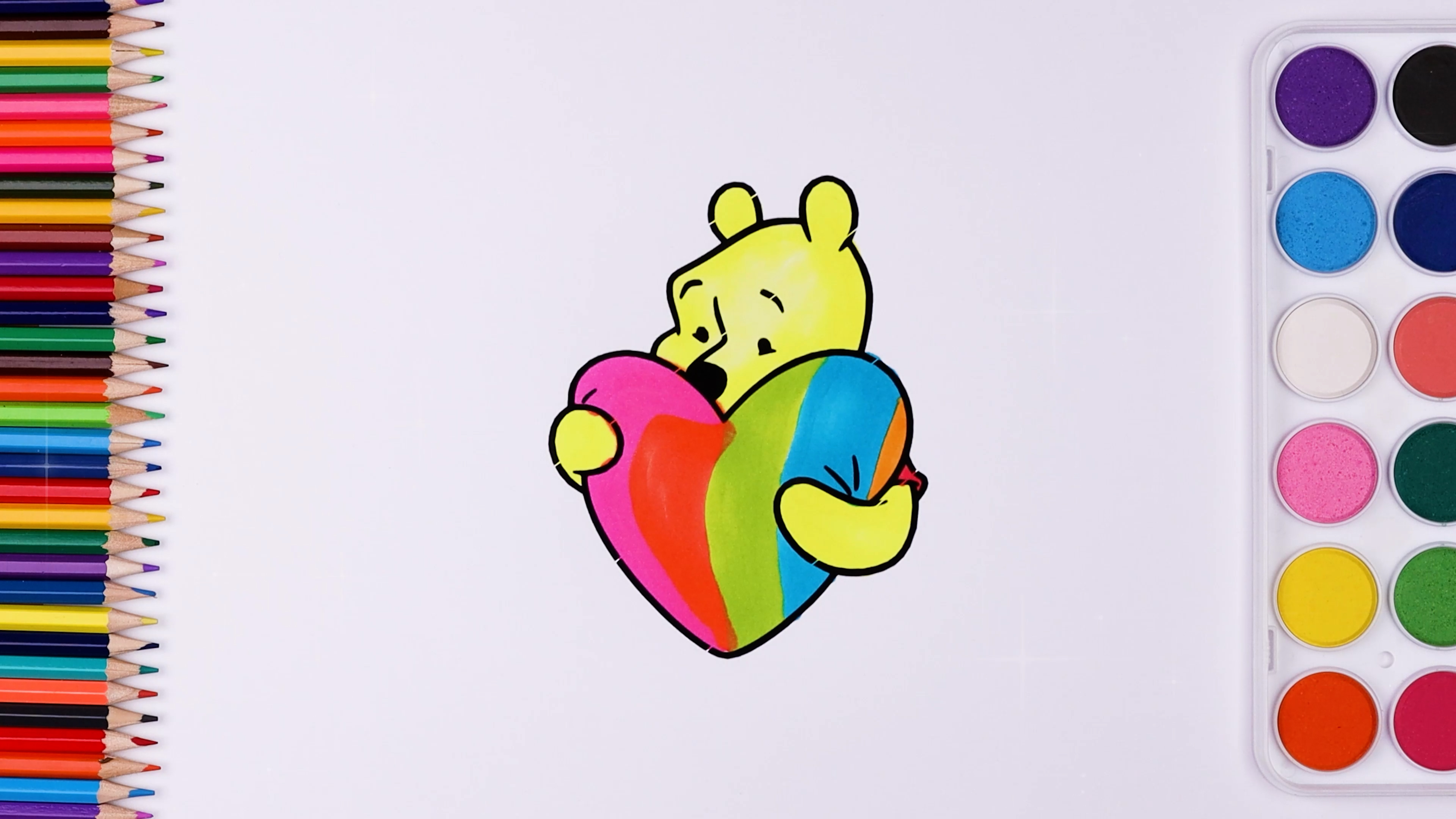 Winnie the Pooh Bear coloring in