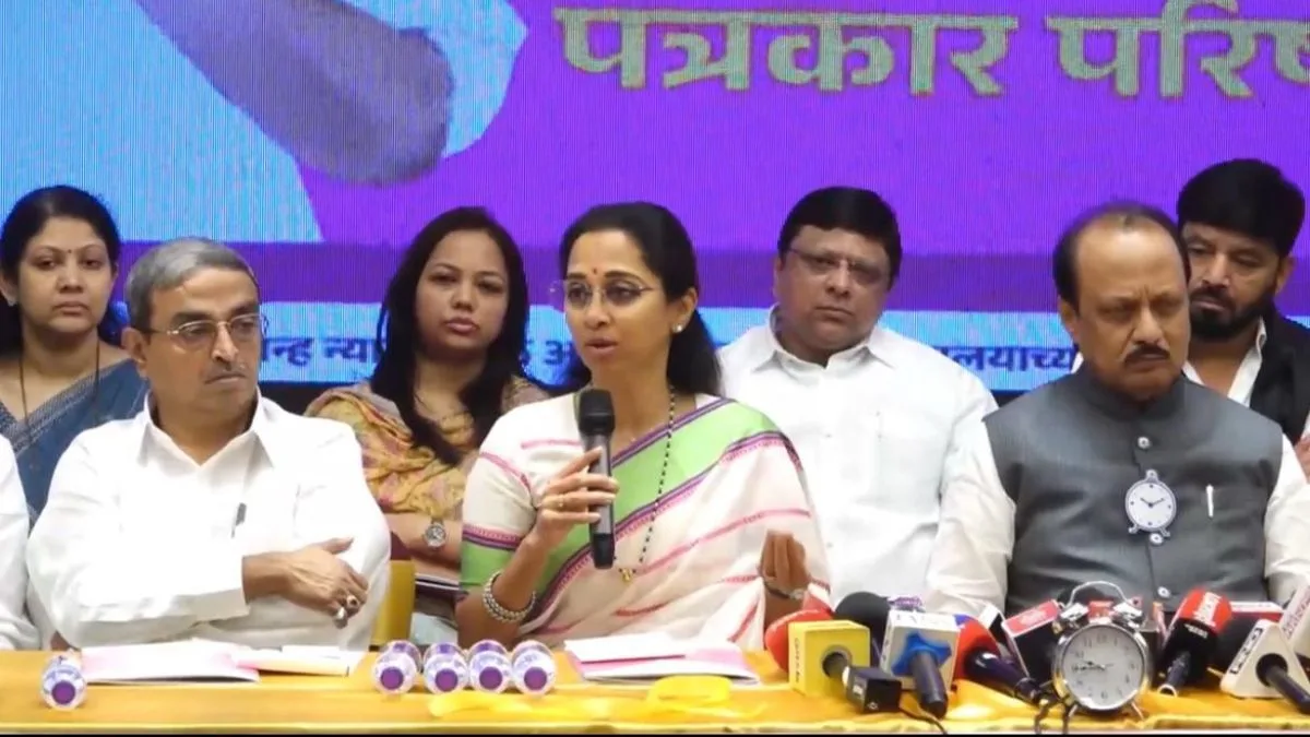 Supriya Sule, Ajit Pawar release joint manifesto for Pune