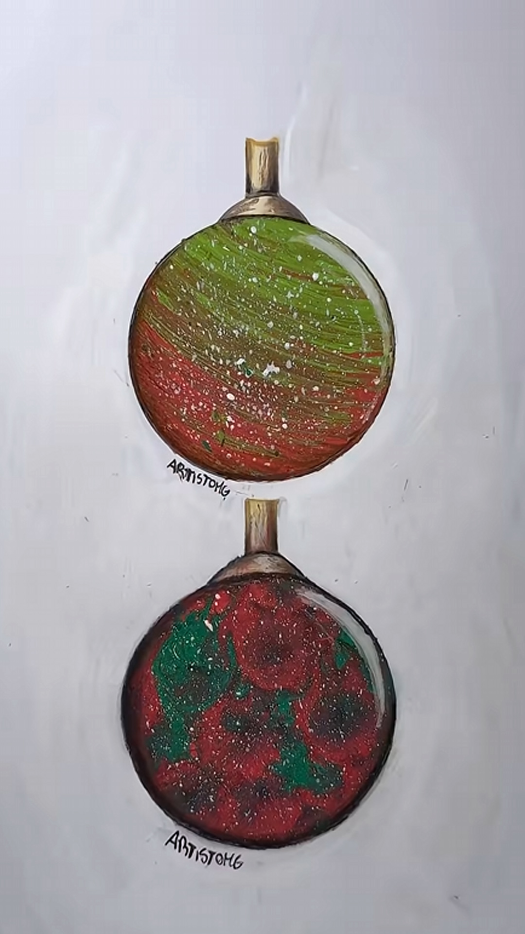Creative Christmas ornament ideas using paint markers