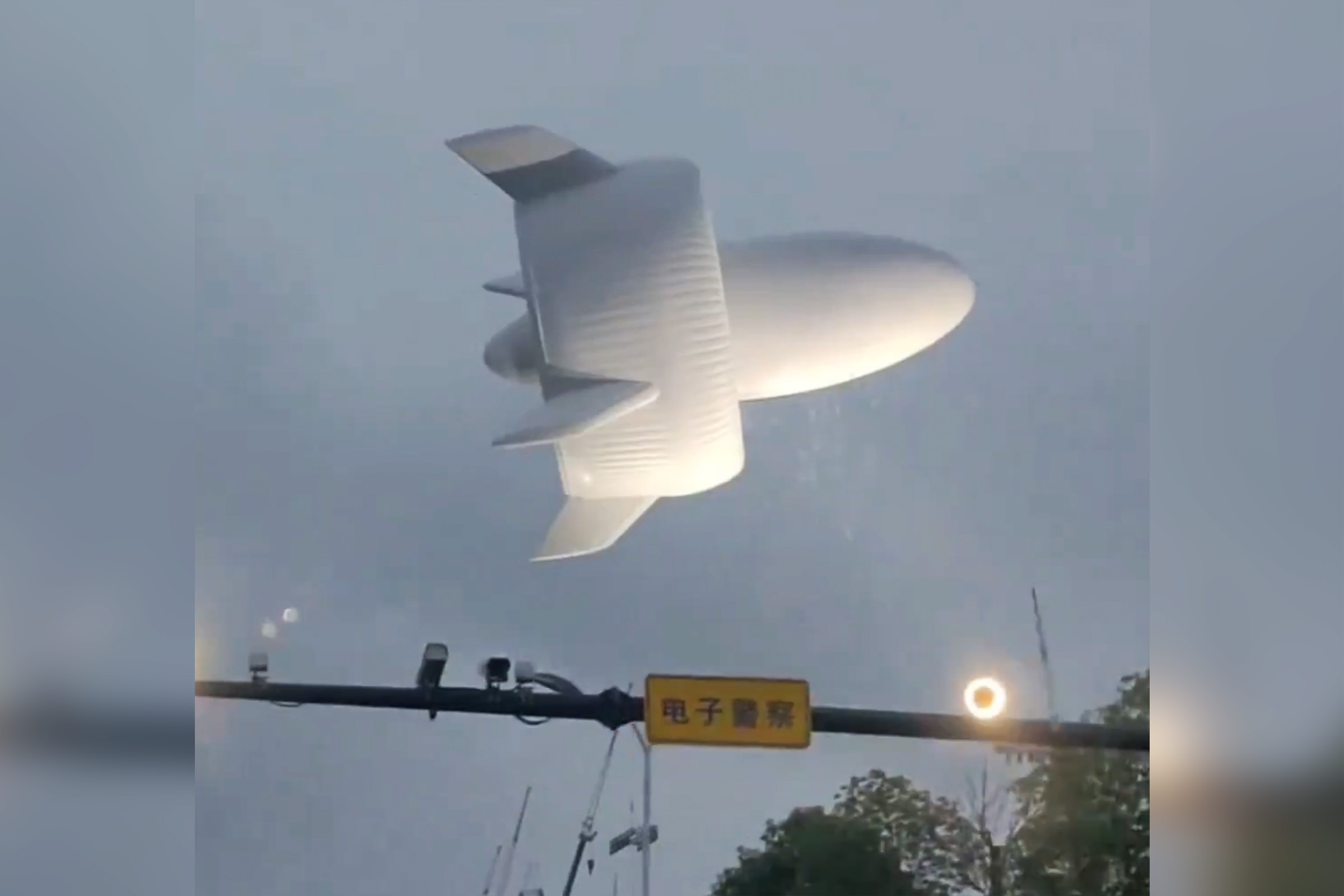 Behold this massive airborne wind turbine hovering over China