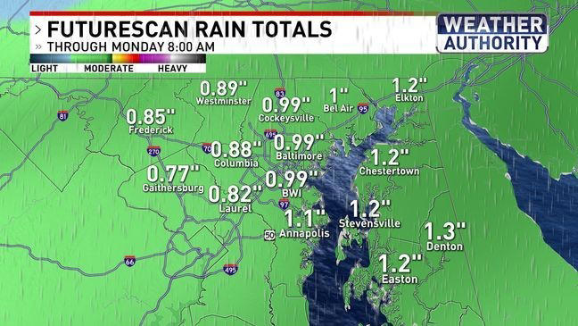 Next weather maker brings soaking rain to Maryland on Saturday