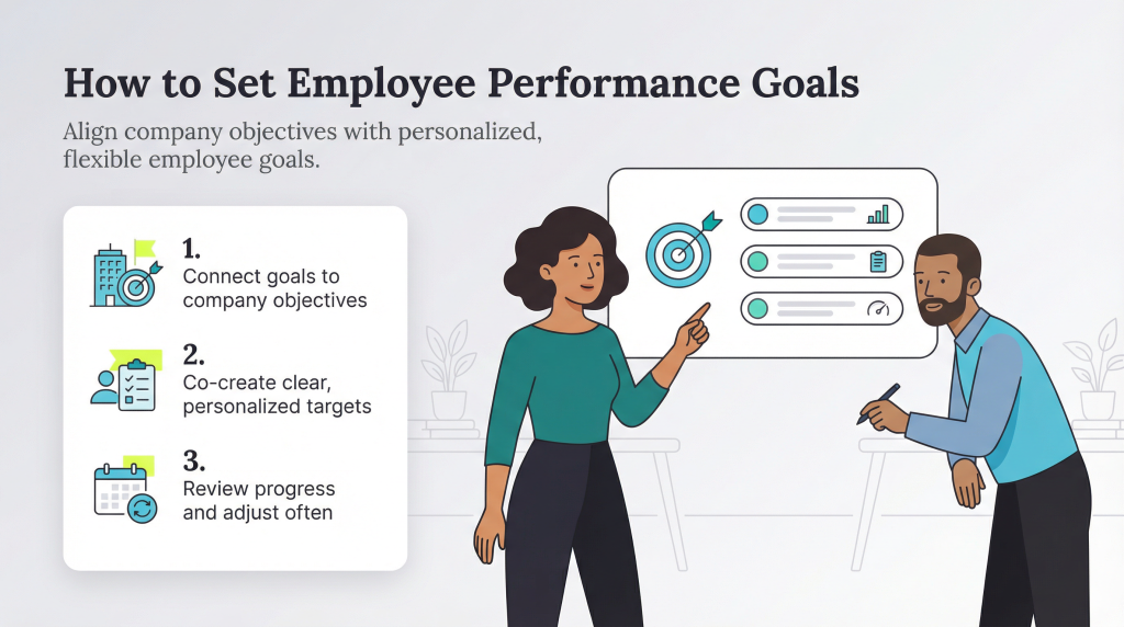Employee performance goals: Goal-setting steps, metrics & examples