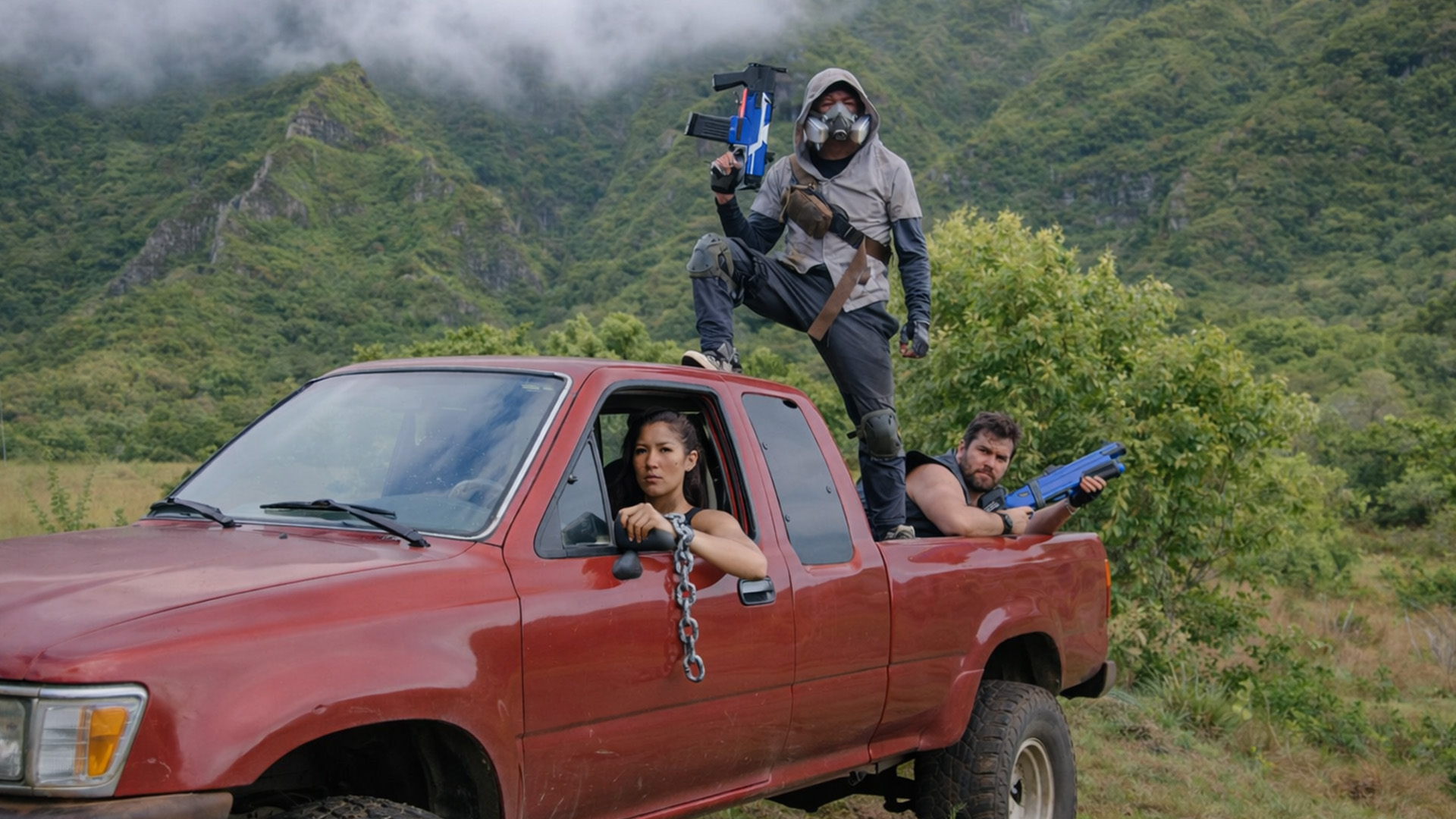 Behind the scenes of a zombie parkour film
