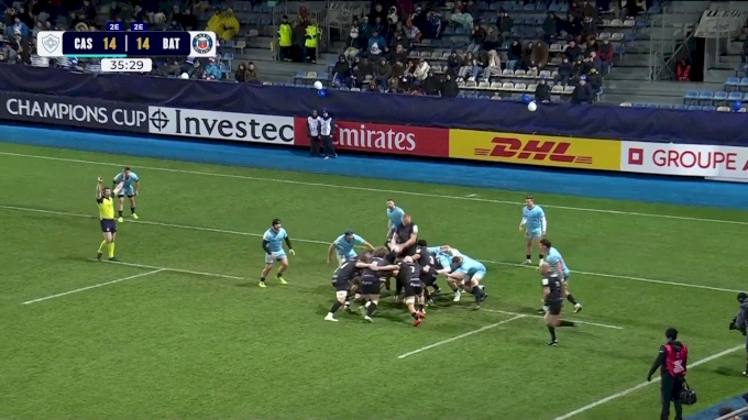Tom Dunn try - Castres vs Bath - 2025-26 Champions Cup round 3
