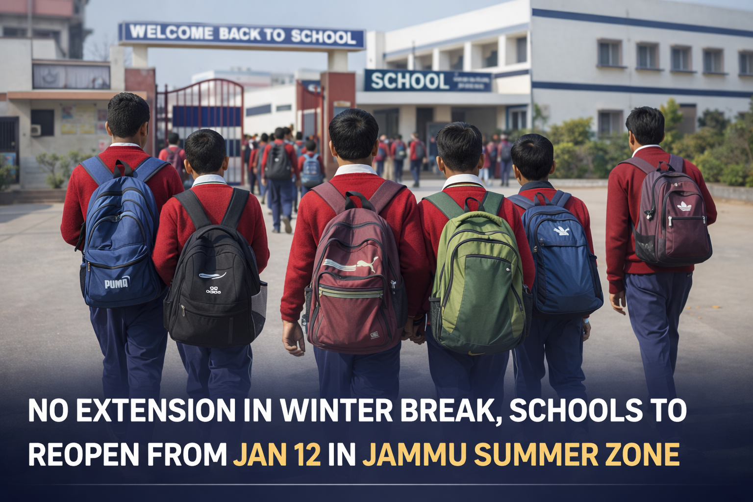 No extension in winter break, schools to reopen from Jan 12 in Jammu ...