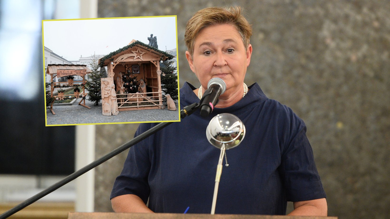 Magdalena Środa odpaliła się na temat szopki przed Pałacem Prezydenckim ...