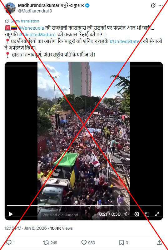 Old clip misrepresented as supporters of ousted Venezuelan leader ...