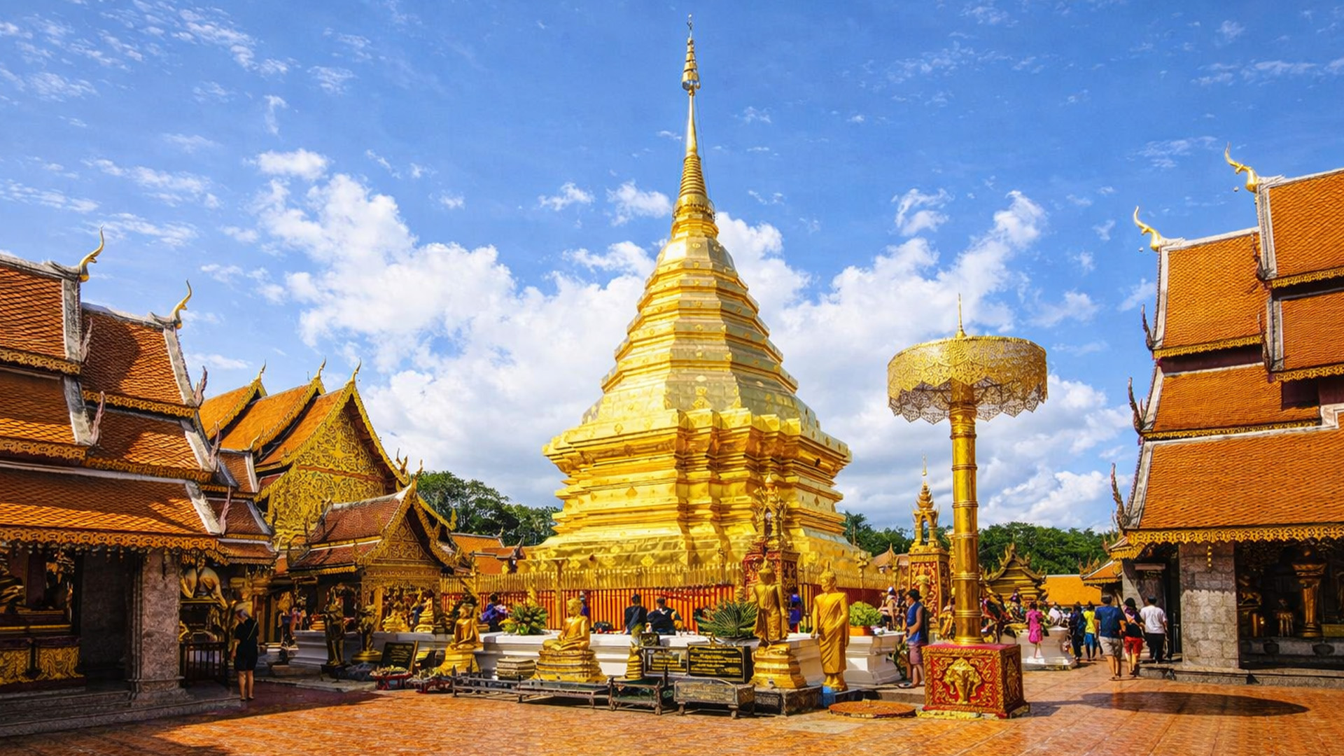 This temple shines from every angle