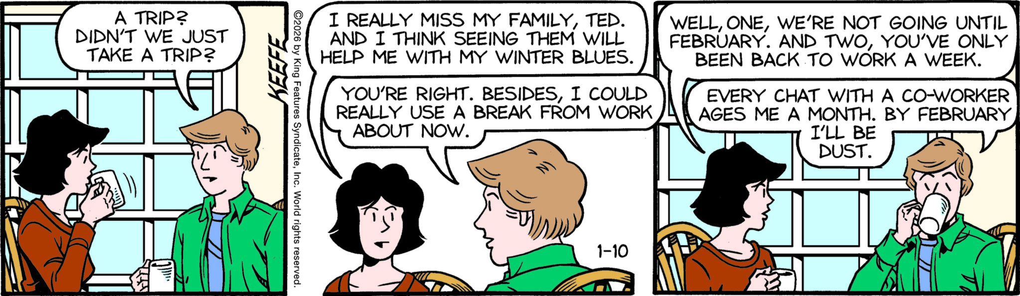 Sally Forth by Francesco Marciuliano; drawn by Jim Keefe