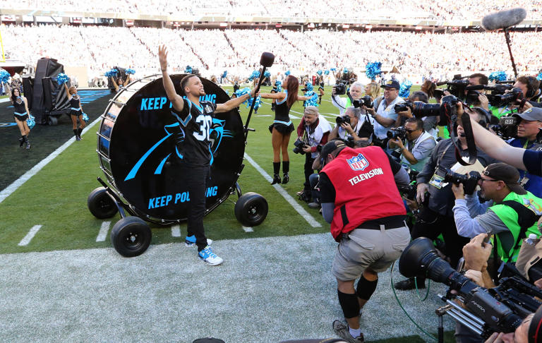 Steph Curry featured in Panthers' wild card playoff pregame hype video