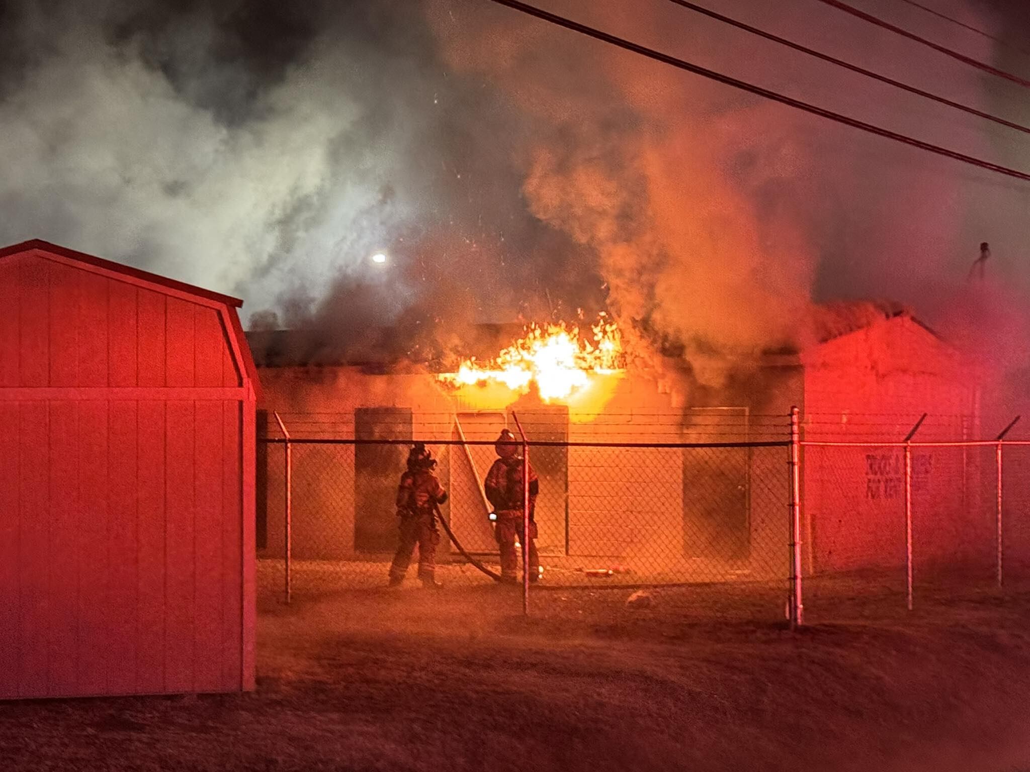 Structure fire blocks multiple lanes on Peach Orchard Road