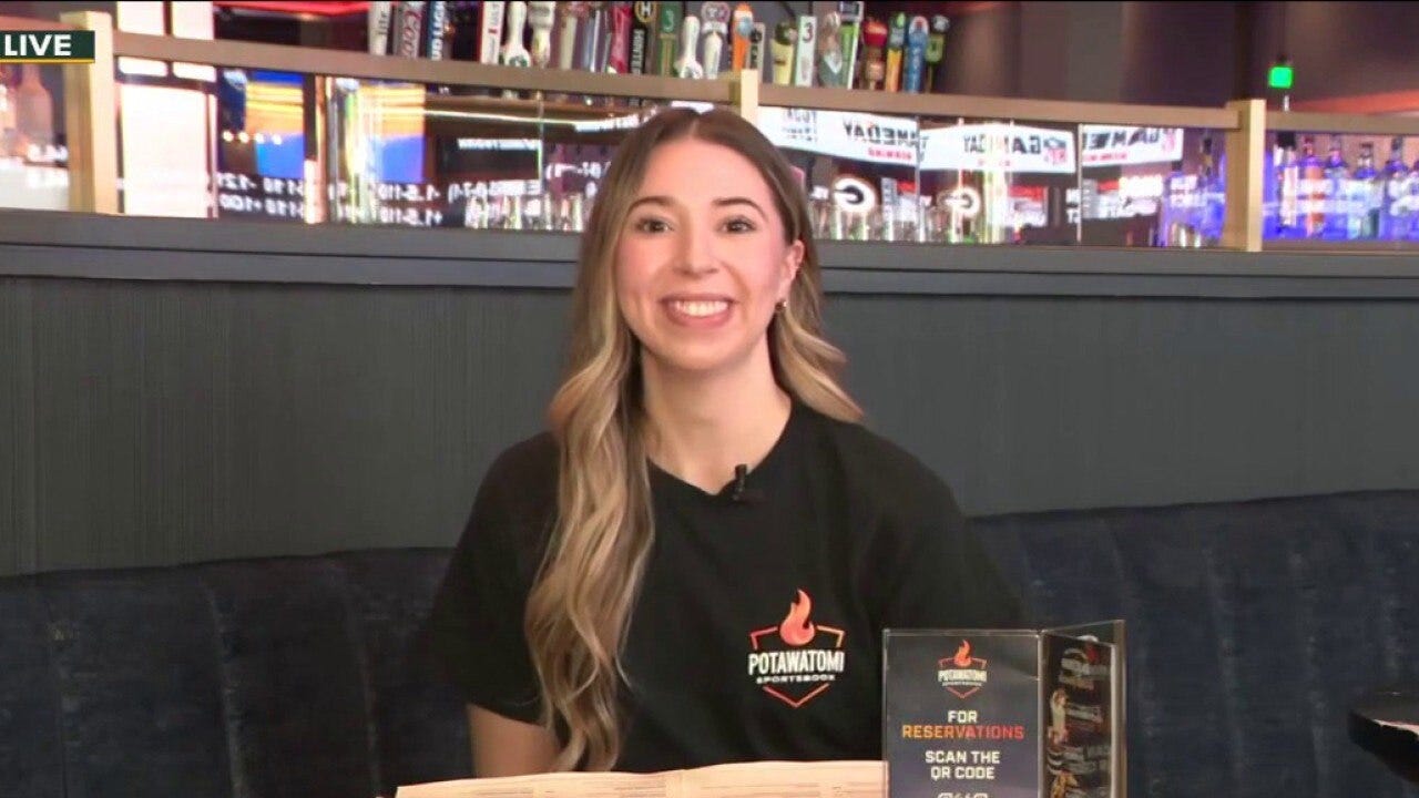 Game day menu at Potawatomi Casino Hotel