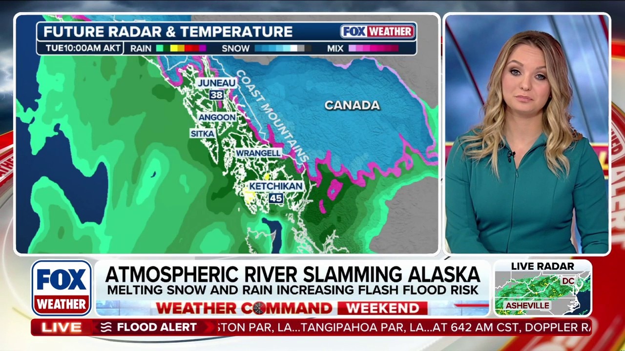 Atmospheric river slamming Alaska, bringing flood, avalanche risk to ...