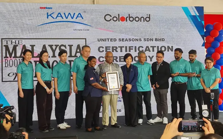 UniSon enters Malaysia Book of Records with longest roofing sheet