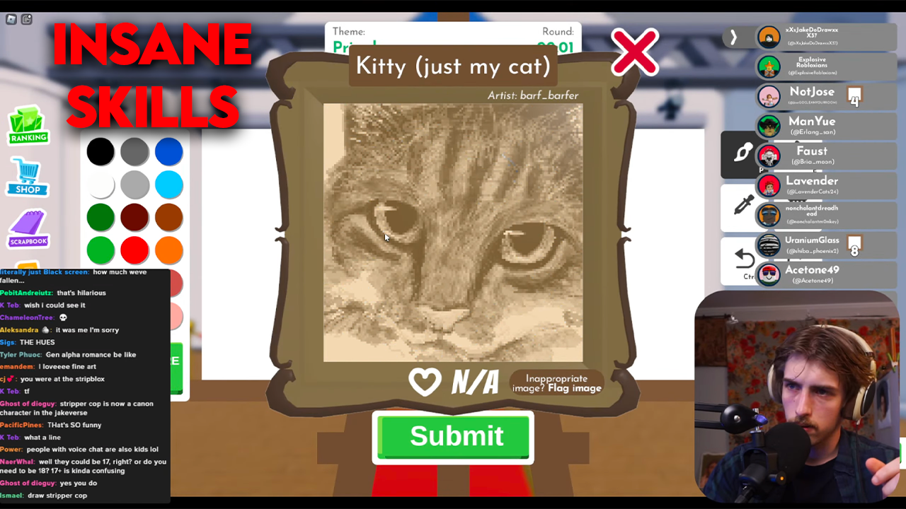 Roblox art games challenge: Can a classical painter survive this