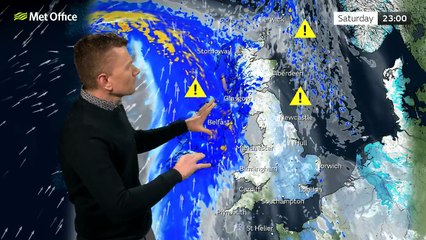 Met Office Saturday evening weather forecast 10/01/2026