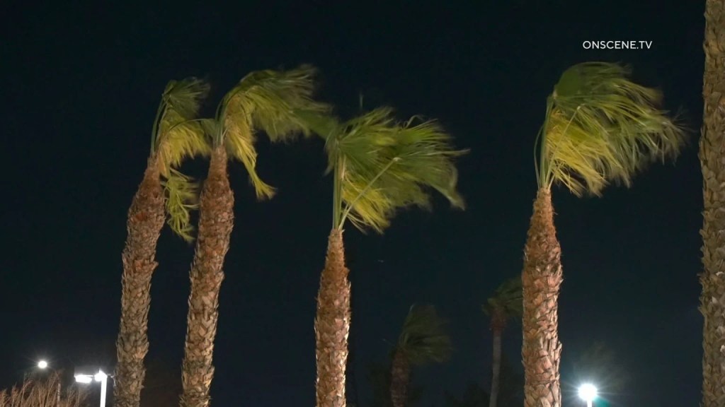 Intense winds blow across inland region