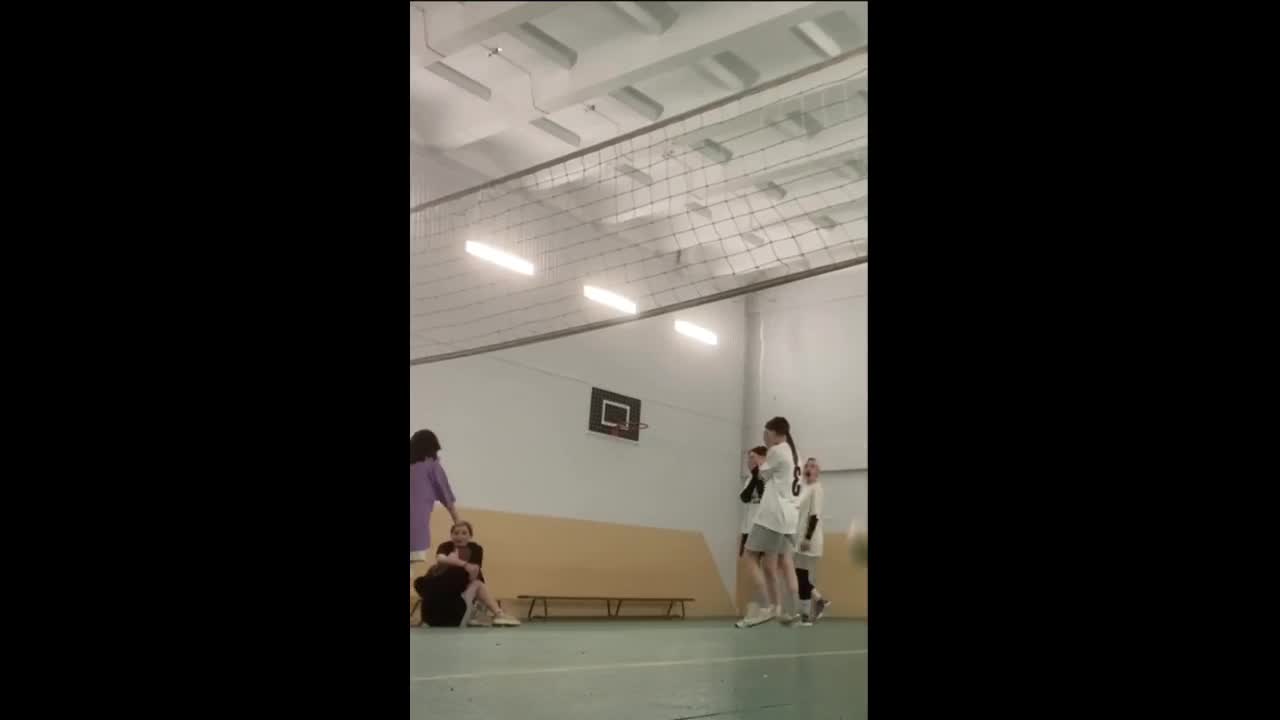Girl hit in face during ball game in Lysva, Russia