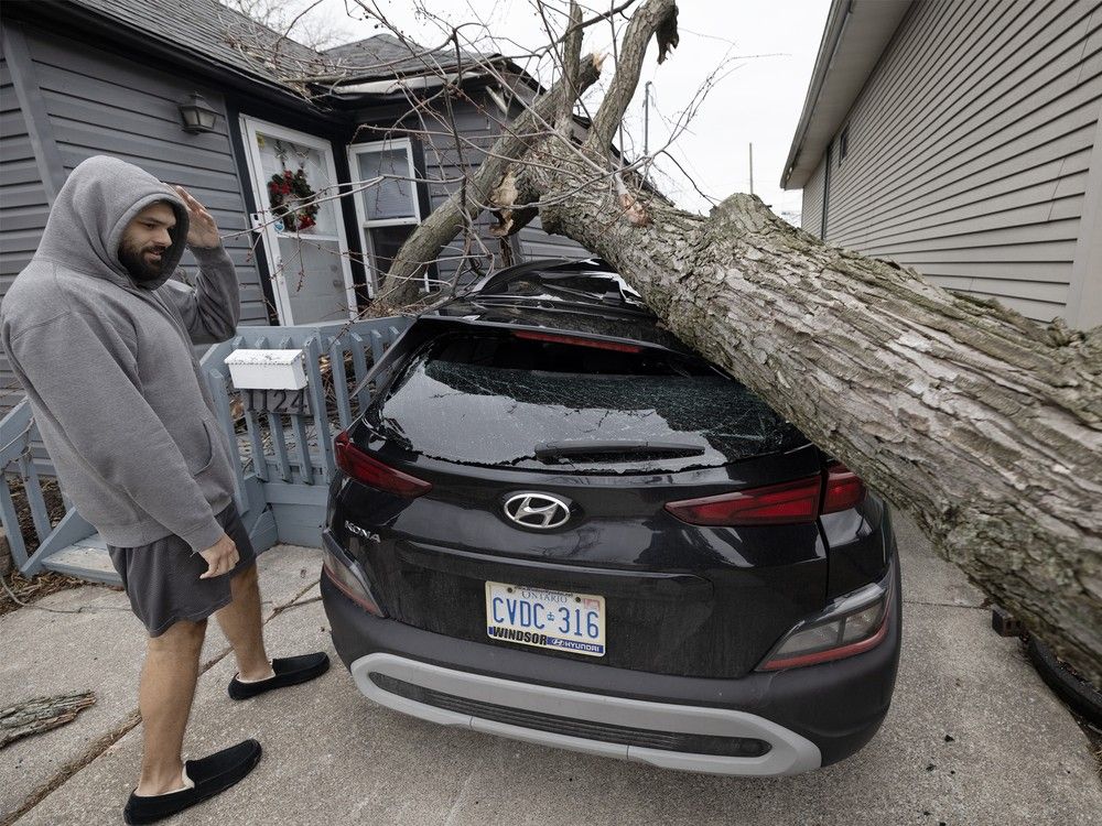 Age-old warm weather record falls as powerful wind gusts hammer Windsor