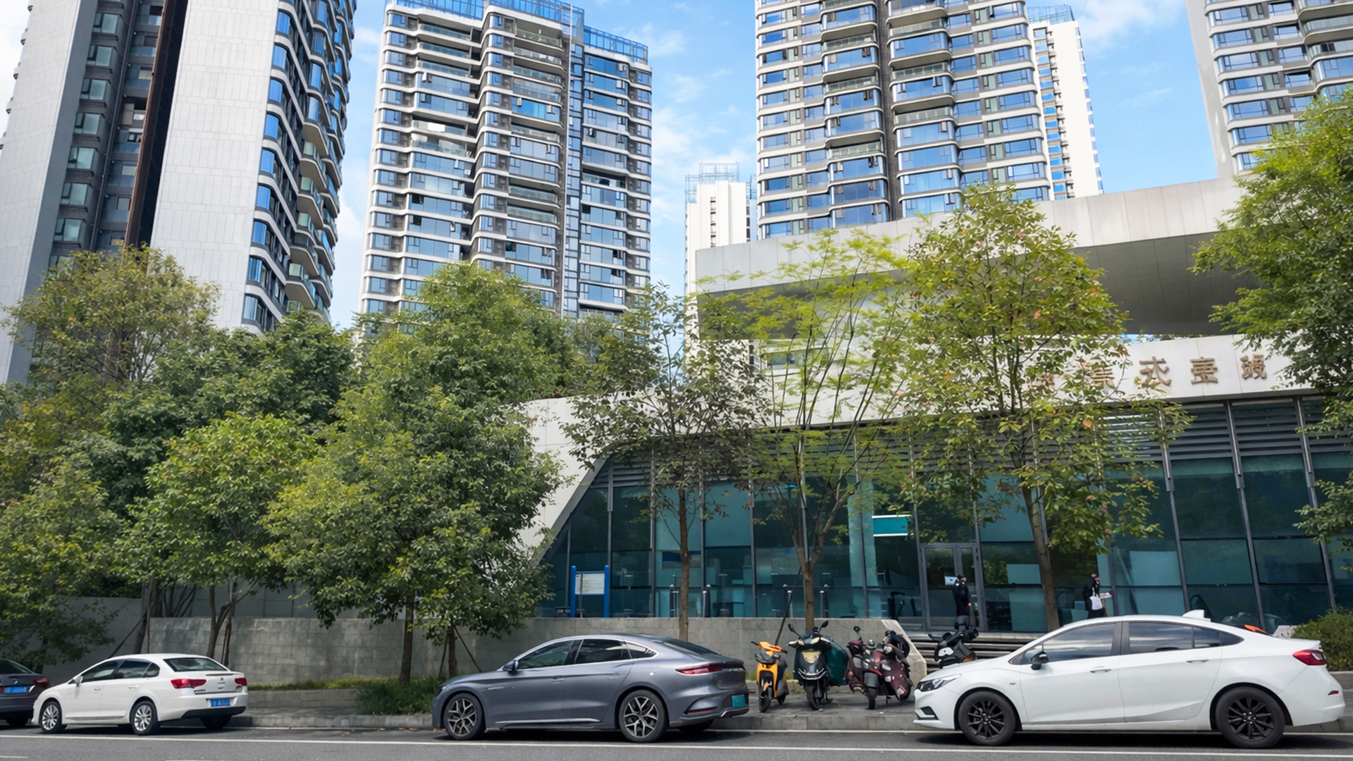 This is a modern residential area in China